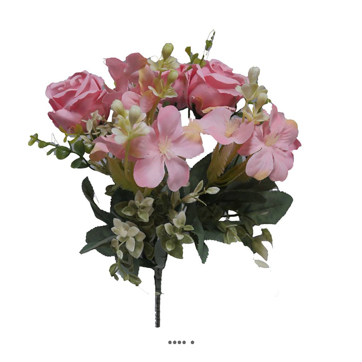 Bouquet fausses fleurs et roses 33 cm | Artificielles.com