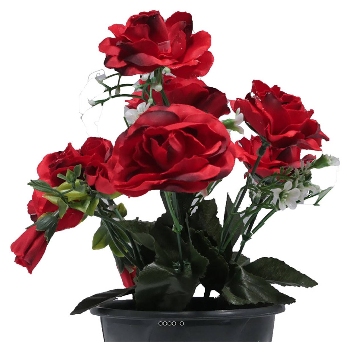 Fleurs artificielles cimetière pot roses fleurettes | Artificielles.com