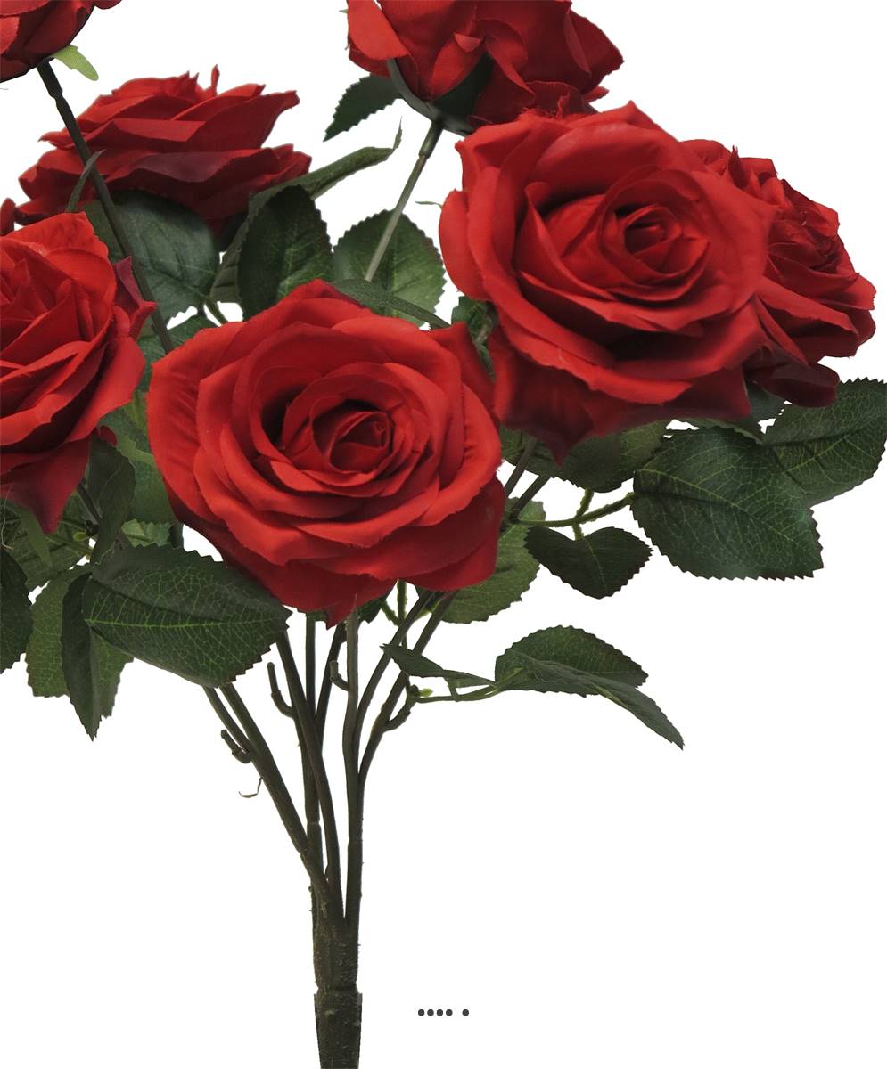 Bouquet de rose Paris artificielle, 10 têtes, H 42 cm | Artificielles.com