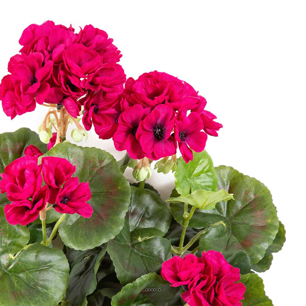 Geranium factice en piquet H 30 cm | Artificielles.com
