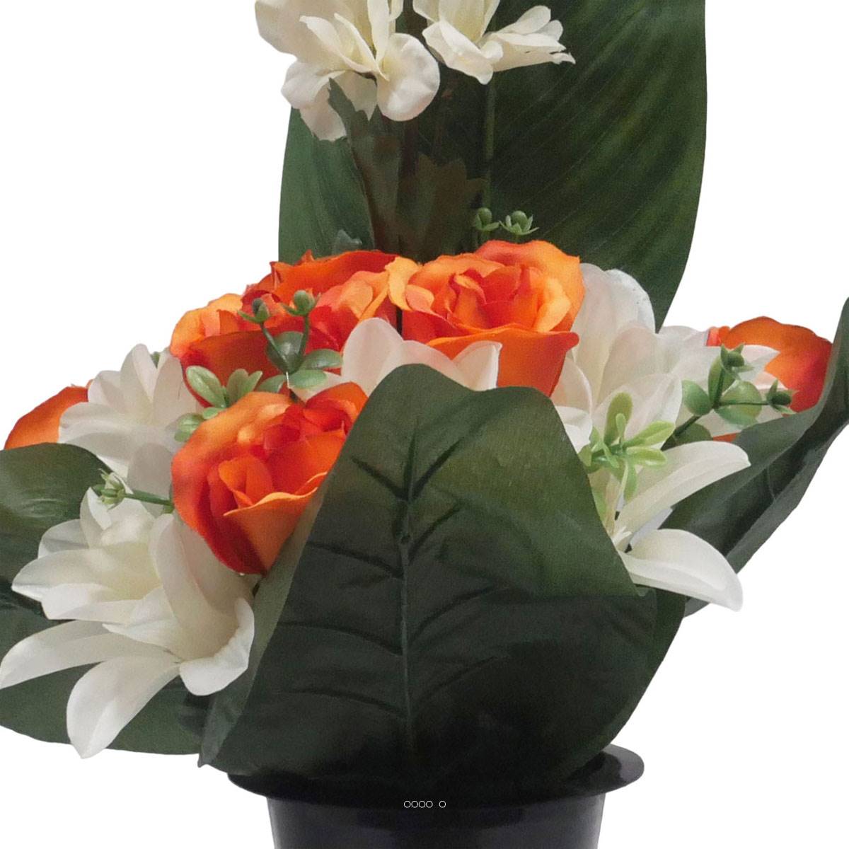 Pot Cone pour le cimetière de fleurs artificielles de Pivoines pour la ...