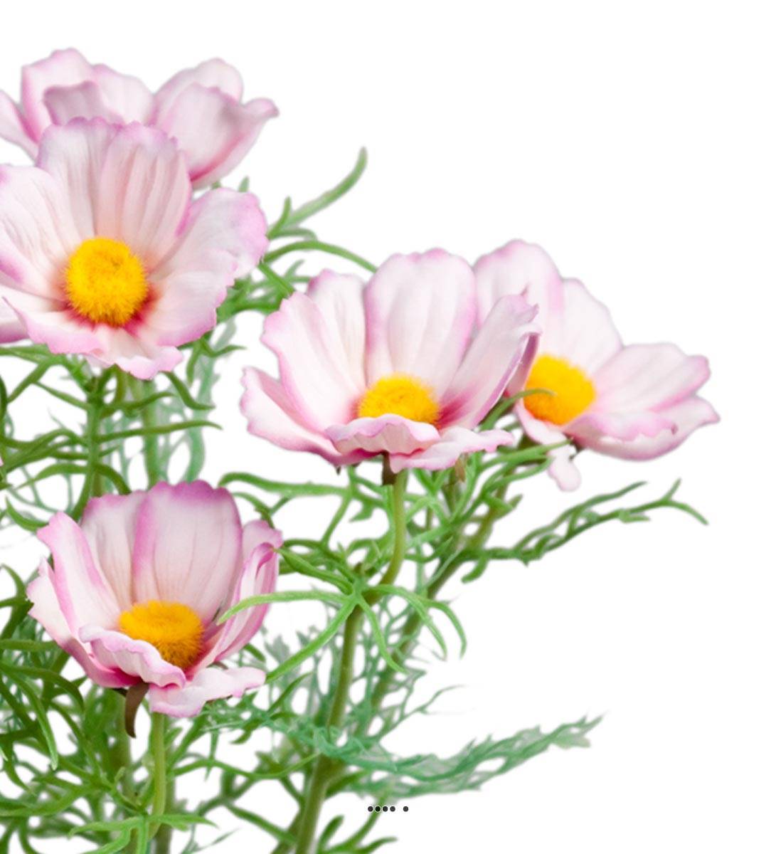 Cosmos fleuries artificielle en pot H 40 cm | Artificielles.com