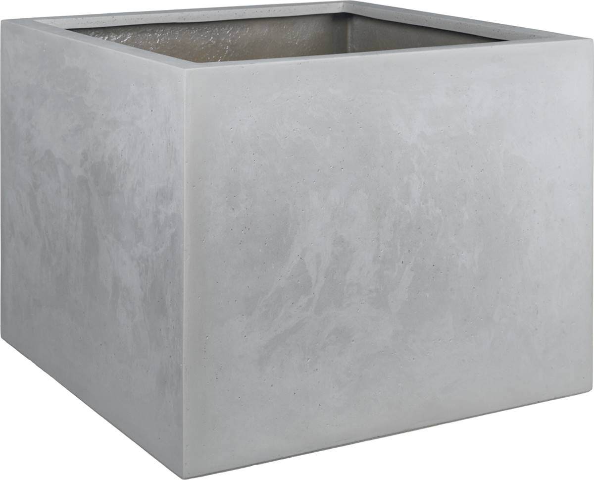 Bac en Polystone Roma cube ciment|Artificielles.com